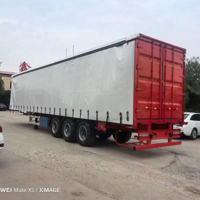 China 3 Axles Curtain Side Semi-Trailer For Safe Cargo Transport Wabco Relay Valve Included for sale