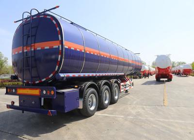 China Van-Type 3 Axles Oil/Fuel Tank Semi Trailer with Heavy Mechanical Suspension for sale