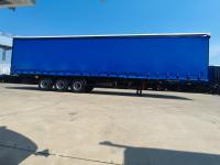 China Steel Tri Axle Side Curtain Semi Trailers With Jost E100 Landing Gear And Competitive for sale