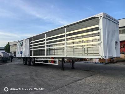 China 3 Axle Box Body Van Truck Towing Cargo Semi Curtain Side Trailer for Flexible Loading for sale