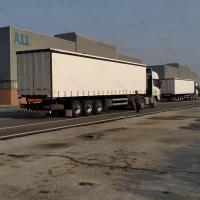 China 8.5t Steel Grade PVC Fabric Dry Van Cargo Curtain Side 3 Axle Semi-Trailer for Hauling for sale