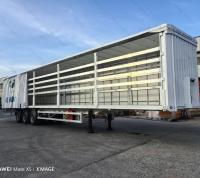 China 3 Axles Enclosed Box Cargo Transport Curtain Side Semi Trailer with 8/12/16 Tire Number for sale