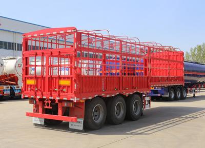China ABS Anti Lock Braking System Leaf Spring Suspension Fence Warehouse Trailer Cargo Truck for sale