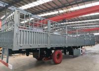 China 12/16 Tire 3 Axle Load 40-60 Ton Stake Truck Semi Trailer For Animal Cargo Transport for sale