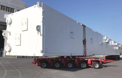 China Self-Propelled Modular Transporter SPMT With Advanced Steering System And 48 Ton Capacity for sale