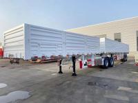 China Multi Axles Cargo Truck Semi Trailer With High Side Wall And Drop Sidewall for sale