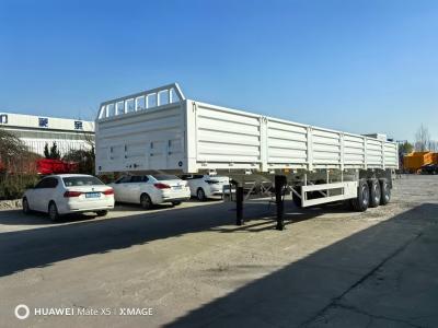 China Landing Gear Jost E100 60t Load Capacity Stake Cargo Container Transport Semi Trailer for sale