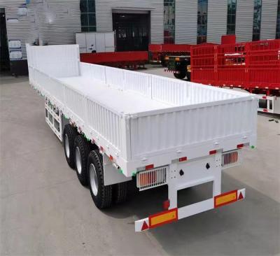 China 1310mm Wheel Base 7.5t Grade Drop Side Semi Trailer for Heavy Bulk Cargo Transport for sale