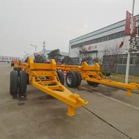 China Heavy Mechanical Suspension 2 Axles 20FT/40FT Container Chassis Skeleton Semi Trailer for sale