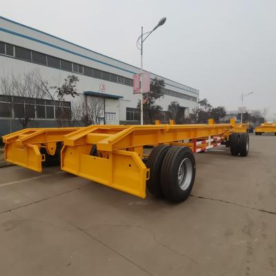 China 6.5t Grade Skeleton Container Chassis Dual Combo Semi Trailer Customization Option for sale