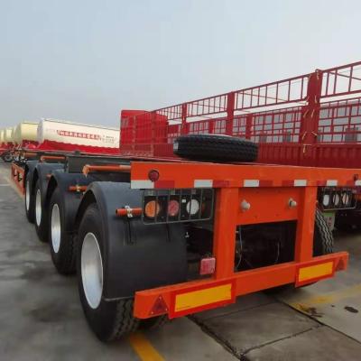 China Landing Gear Jost E100 AND9401TJZ Bulk Light Cargo Lorry Chassis Skeleton Semi Trailer for sale