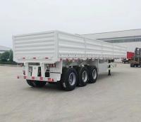 China 3 Axle Heavy Duty Side Wall / Side Board / Fence / Stake Utility Cargo Truck Semi Trailer With Container Transport for sale
