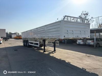 China 3 Axle Bulk Goods Transport Side Wall Trailer with Fuwa / BPW Axle and Steel Walls for sale