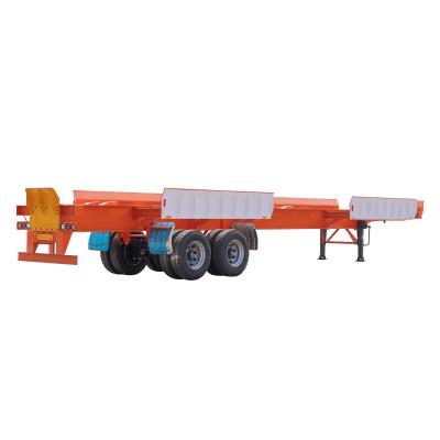 China Steel Skeleton Container Chassis Semi Trailer with Bogie Suspension 1310mm Wheel Base for sale