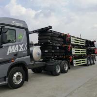 China 1840mm Tread Steel Skeleton Container Chassis Semi Trailer for Long Distance Transport for sale
