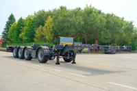 China 12 Tire Number Skeleton Flatbed Container Chassis Semi Trailer for Discount Sales for sale