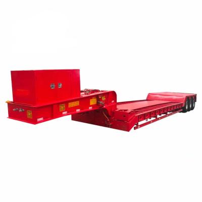 China Steel Transportation Made Easy with Heavy Duty Low Bed Trailers and Heavy Mechanical Suspension for sale