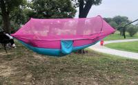 China 210T Nylon Lightweight Portable Hanging Hammock With Mosquito Net Nylon Parachute for sale