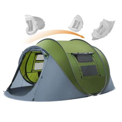 China Easy Pop up Four-season Glass Fiber Camouflage Tent Vestibule Double Layer Waterproof Big Space 2-8 People Automatic Opening for sale