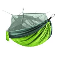 China Lightweight Outdoor Hammock Nylon Fabric Camping Portable Ultralight Luxury Hammocks With Mosquito Net for sale