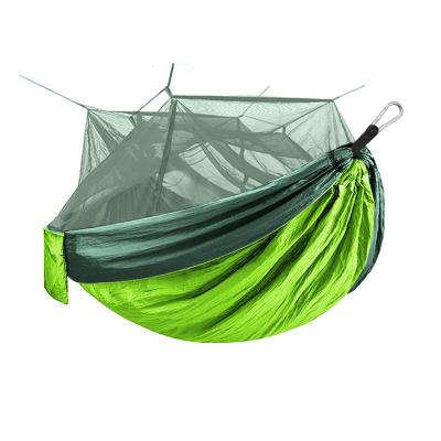 China Lightweight Outdoor Hammock Nylon Fabric Camping Portable Ultralight Luxury Hammocks With Mosquito Net for sale