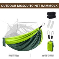 China Lightweight Outdoor Hammock Nylon Fabric Camping Portable Ultralight Luxury Hammocks With Mosquito Net for sale