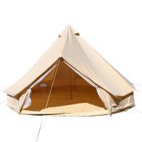 China Luxury Waterproof Four-season Canvas Bell Tent for Glamping with Easy Setup (4M/5M/6M Available) for sale