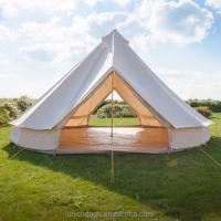 China Luxury Waterproof Four-season Canvas Bell Tent for Glamping with Easy Setup (4M/5M/6M Available) for sale