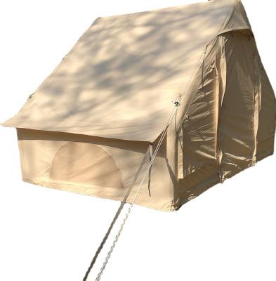 China Air Tent Outdoor Portable Camping Inflatable Canvas Tent Luxury Large Villa Thickened Rainproof Automatic Cotton Inflatable Tent for sale
