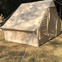 China Air Tent Outdoor Portable Camping Inflatable Canvas Tent Luxury Large Villa Thickened Rainproof Automatic Cotton Inflatable Tent for sale