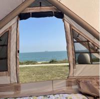 China Air Tent Outdoor Portable Camping Inflatable Canvas Tent Luxury Large Villa Thickened Rainproof Automatic Cotton Inflatable Tent for sale