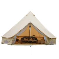 China Waterproof Luxury Arabic Big Tent Outdoor Camping and Glamping Inflatable Mongolian Yurt Tent Cotton Canvas Bell Tent for sale