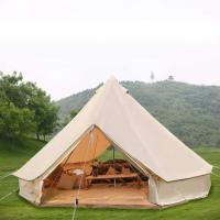 China Waterproof Luxury Arabic Big Tent Outdoor Camping and Glamping Inflatable Mongolian Yurt Tent Cotton Canvas Bell Tent for sale