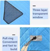 China Portable 9kg Waterproof 1000mm Ice Cube Fishing Tent with Fiberglass Rod for Winter Camping for sale