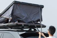 China Aluminum Waterproof Rooftop Tent Hard Shell Pop up HardShell Rooftop Tent for Camping Truck Jeep Car SUV Van for sale
