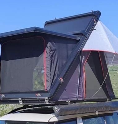 China New Camping Aluminum 3 Person Outdoor Hiking Rooftop Roof Top Car Tent Triangle Clamshell Hard Shell Top Roof Tent for sale