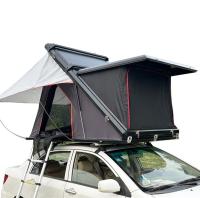 China Camping Aluminum 3 Person Outdoor Hiking Rooftop Roof Top Car Tent Triangle Clamshell Hard Shell Top Roof Tent for sale