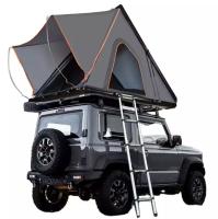 China Camp Aluminum 3-4 Person Outdoor Hiking Rooftop Roof Top Car Tent Triangle Clamshell Hard Shell Top Roof Tent for sale