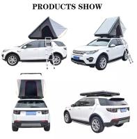 China Camp Aluminum 3-4 Person Outdoor Hiking Rooftop Roof Top Car Tent Triangle Clamshell Hard Shell Top Roof Tent for sale