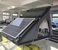 China Aluminum Triangle 3 Person Rooftop Tent Hard Shell Pop up Waterproof HardShell Roof Top Tent for Truck Jeep Car SUV Van for sale