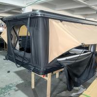 China Camping Aluminum 3 Person Outdoor Z Rooftop Roof Top Small Car Tent Z Fold Triangle Clamshell Hard Shell Top Roof Tent for Tall for sale