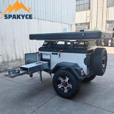 China Small Trailer Off-road Vehicle Trailer Tent RV Wilderness Outdoor Self-driving Camping Trip Trailer House for sale