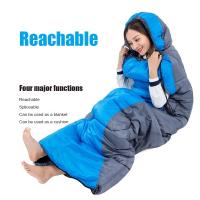 China Outdoor Camping Envelope Style Reachable Sleeping Bag Cold Resistant Thickened Adult Sleeping Bag for sale