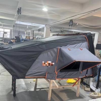 China Outdoor Waterproof ABS Hard Shell Automatic Roof Top Tent for SUV 4-Person Side Opening Ladder Oxford 4x4 Camping Car Rooftop for sale