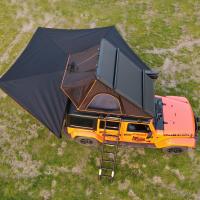China 2.5m Fox Wing Tent 270 Degrees Freestanding LED Waterproof Retractable Car Awning for Outdoor Camping for sale