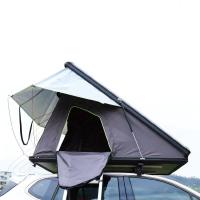 China Aluminum 3 Person Rooftop Tent Hard Shell Pop up Waterproof HardShell Roof Top Tent for Truck Jeep Car Canopy Tent with Poles for sale