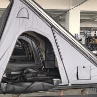 China Camping Aluminum 3-Person Rooftop Car Tent with Ladder Outdoor Hiking Hard Shell Triangle Clamshell Top Roof Tent for sale