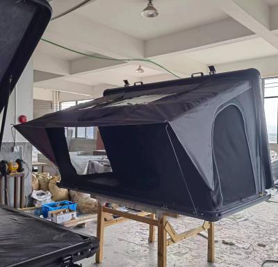 China Factory Wholesale 4 Person Aluminum Tent for Outdoor Hiking Rooftop Car Camping Waterproof Triangle Clamshell Hard Shell Top for sale