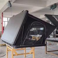 China 4 Person Aluminum Camping Tent Waterproof Rooftop Car Tent with Triangle Clamshell Hard Shell Ladder for Outdoor Hiking Roaring for sale