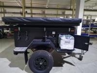 China Steel Construction Off-Road Trailer with 500kg Rated Load and Roof Tent for Camping for sale